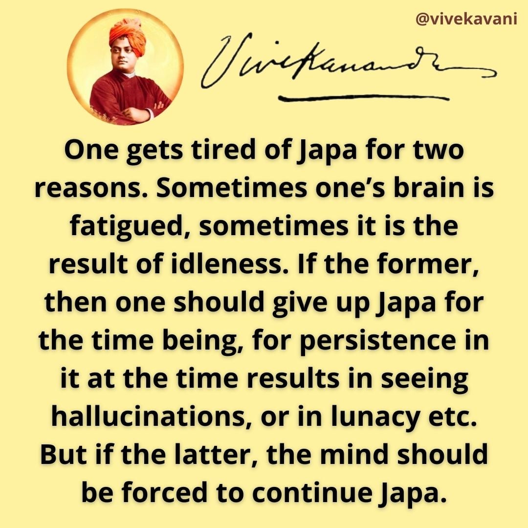 Swami Vivekananda's Quotes On Japa - VivekaVani